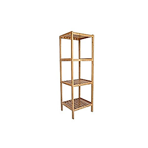 Proman Products Horizon 4-Tier Bamboo Shelf ST36722, Natural 39" H x 21" W x 12" D