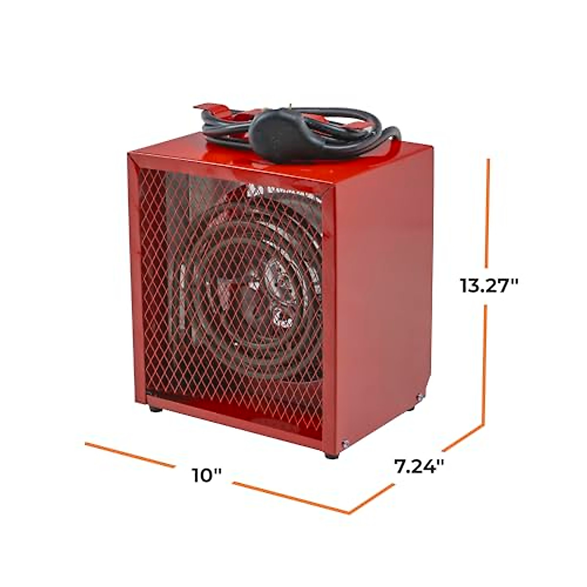 Comfort Zone Electric Fan-Forced Industrial Garage, Workshop Utility Space Heater, Thermostat Control, Heavy Gauge Steel, Carry Handle, Rubber Feet, NEMA 6-30P, & Overheat Protection, 4,800W, CZ290
