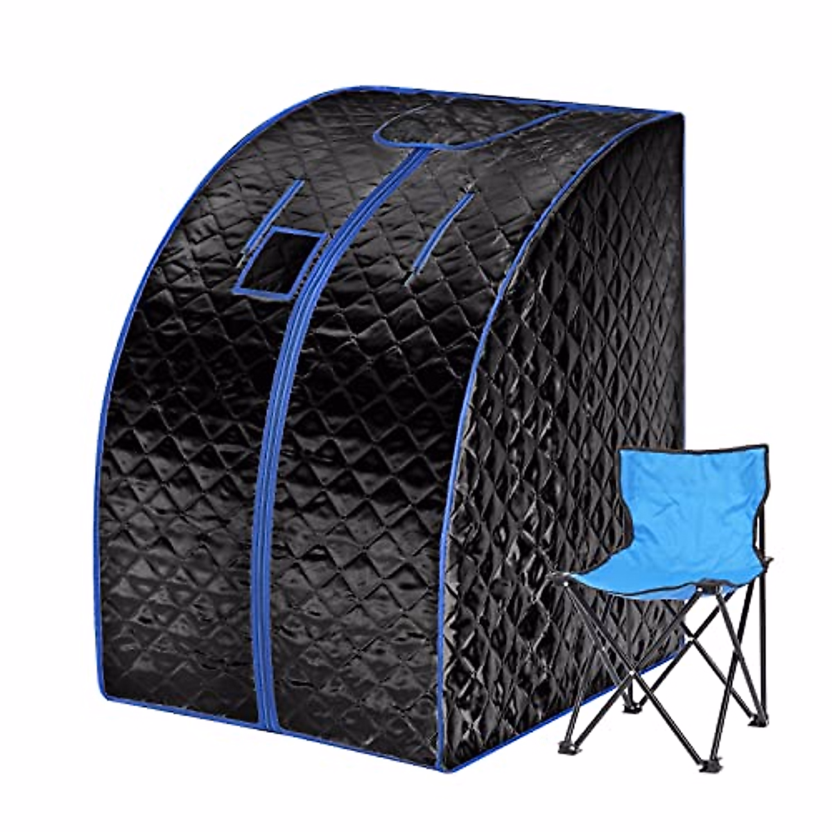 Simivol Infrared Sauna for Home, Portable Home Sauna Personal Sauna Tent, Infrared Home Spa One Person Sauna with Heating Foot Pad and Portable Chair(Black)