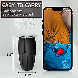 ZHENGHAI Spice Grinder (2 Pack) Storage And Grinding All In One System, Grinders for Kitchen, Equipped With Cleaning Brushes (Black & Red)