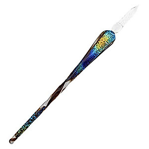 Xiaoyu Glass Dip Pen Vintage Handmade Glass Signature Pen Starry Sky Crystal Dip Sign Pen Gift Calligraphy Pen - E