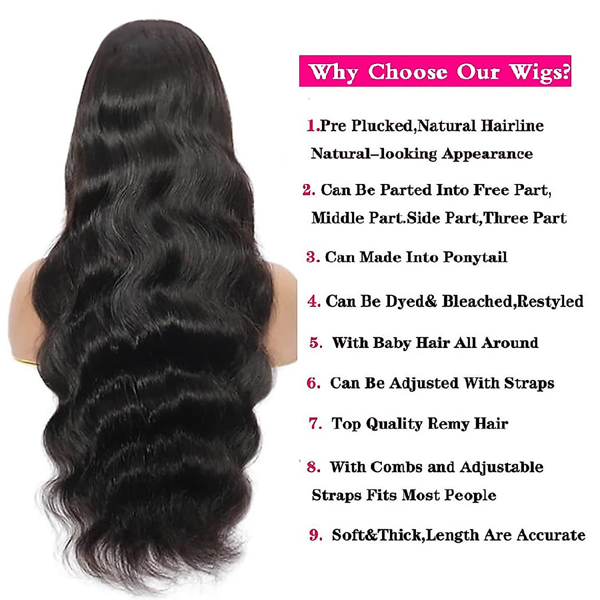 MAKATI 26Inch Body Wave Lace Front Wigs Human Hair 13X4 Lace Front Wigs Human Hair Pre Plucked With Baby Hair 180% Density Glueless Transparent HD Lace Frontal Wigs Human Hair Wigs For Black Women