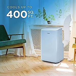 Commercial Cool CCP6JB, Dehumidifier & Fan, 9,000 Bedroom AC Unit with 2 Remote Controls & Covers up to 400 Sq. Ft, Alexa & Wifi Enabled, Smart portable-air-conditioners, 9000 BTU, Blue