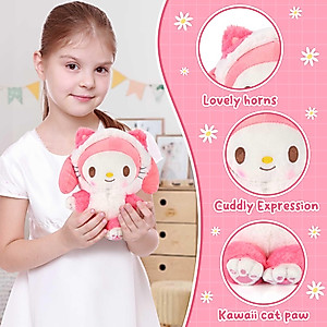 Datigur 10 Inch Cartoon Plush Toys, Cute Melody Stuffed Animal Pillow Doll Soft Cartoon Room Decor Anime Plush Figure Toy Perfect Birthday Party Favor Gifts for Girls Children Fans