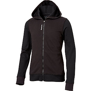 Reebok Girls' Mesh Back Jersey Jacket Caviar M