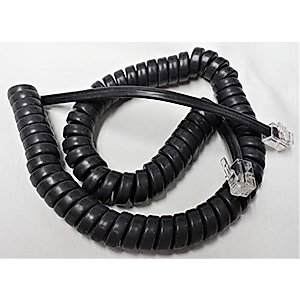 DIY-BizPhones 10-Pack of Gray 9' Ft Cisco Compatible Handset Receiver Cords IP Phone 7800 7900 8800 SPA Series 7841 7861 7940 7941 7942 7945 7960 7961 7962 8811 8841 8851 Charcoal Curly Coil Lot
