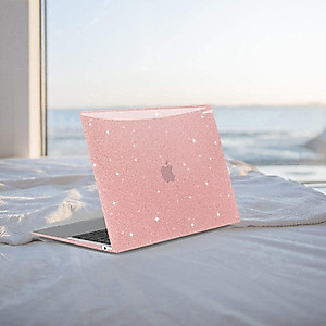 Anban Compatible with MacBook Air 13 inch Case 2022 2021 2020 2019 2018 Release A2337 M1 A2179 A1932 with Touch ID, Glitter Smooth Plastic Hard Shell Case + Keyboard Cover,MacBook Air 2021 Case Retina