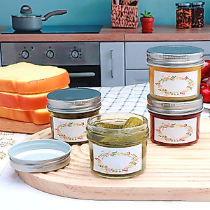 Brajttt Small Mason Jars, 4oz Glass Mason Jar with Regular Lids 9 Pack,Mini Jam Jars for Jelly, Jam, Honey, Dessert, Spice, Wedding Favor