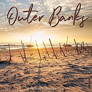 Willow Creek Press Outer Banks Monthly 2024 Wall Calendar (12" x 12")