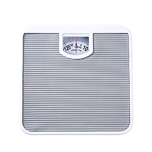 Bathroom Scale 287lb/130kg Capacity Extra Large Mechanical Dial Heavy Duty Professional Accurate Body Weight Scales(Light Gray)
