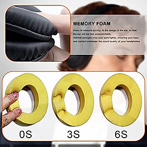 E50BT Replacement Ear Pad Earpad Cushion Cover Compatible with JBL SYNCHROS E50BT E50 S500 S700 Wireless Headphones (Black)