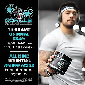 Gorilla Mode EAAs - Essential Amino Acids to Support Muscle Building, Enhanced Recovery, and Protein Synthesis/Use Before, During, or After Your Workout / 489 Grams (Bombsicle)
