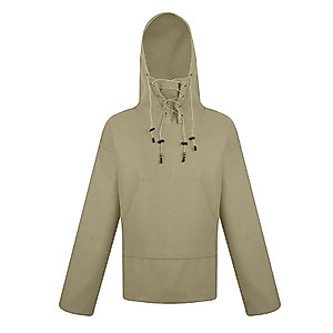 Pink Hoodie Men, Men'S Graphic Print Long Sleeve Drawstring Hoodie Pullover Sweatshirt For Men Hoodies Heavyweight Big And Tall Devil Hoodie Mgk Trendy 2023 Hoodie (5XL, Khaki)