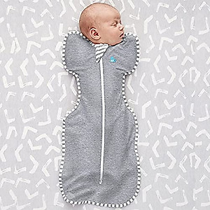 Love To Dream Swaddle UP, Gray, Small, 8-13 lbs, Dramatically Better Sleep, Allow Baby to Sleep in Their Preferred arms up Position for self-Soothing, snug fit Calms Startle Reflex