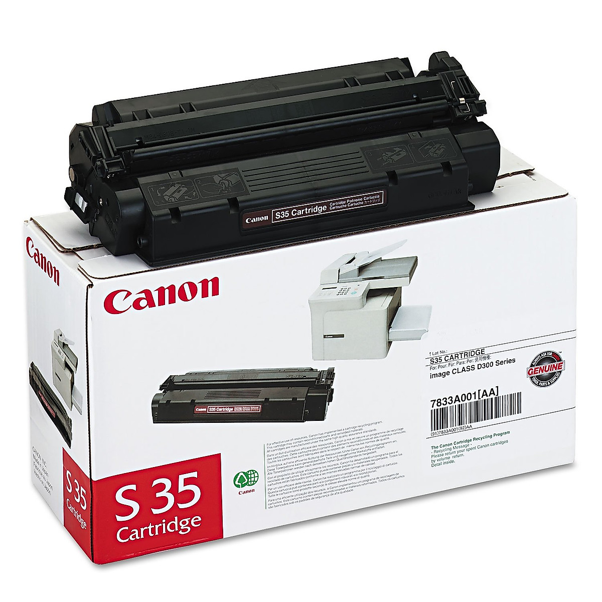 Canon S35 Toner Cartridge For Imageclass D300 Series, Black - In Retail Packaging