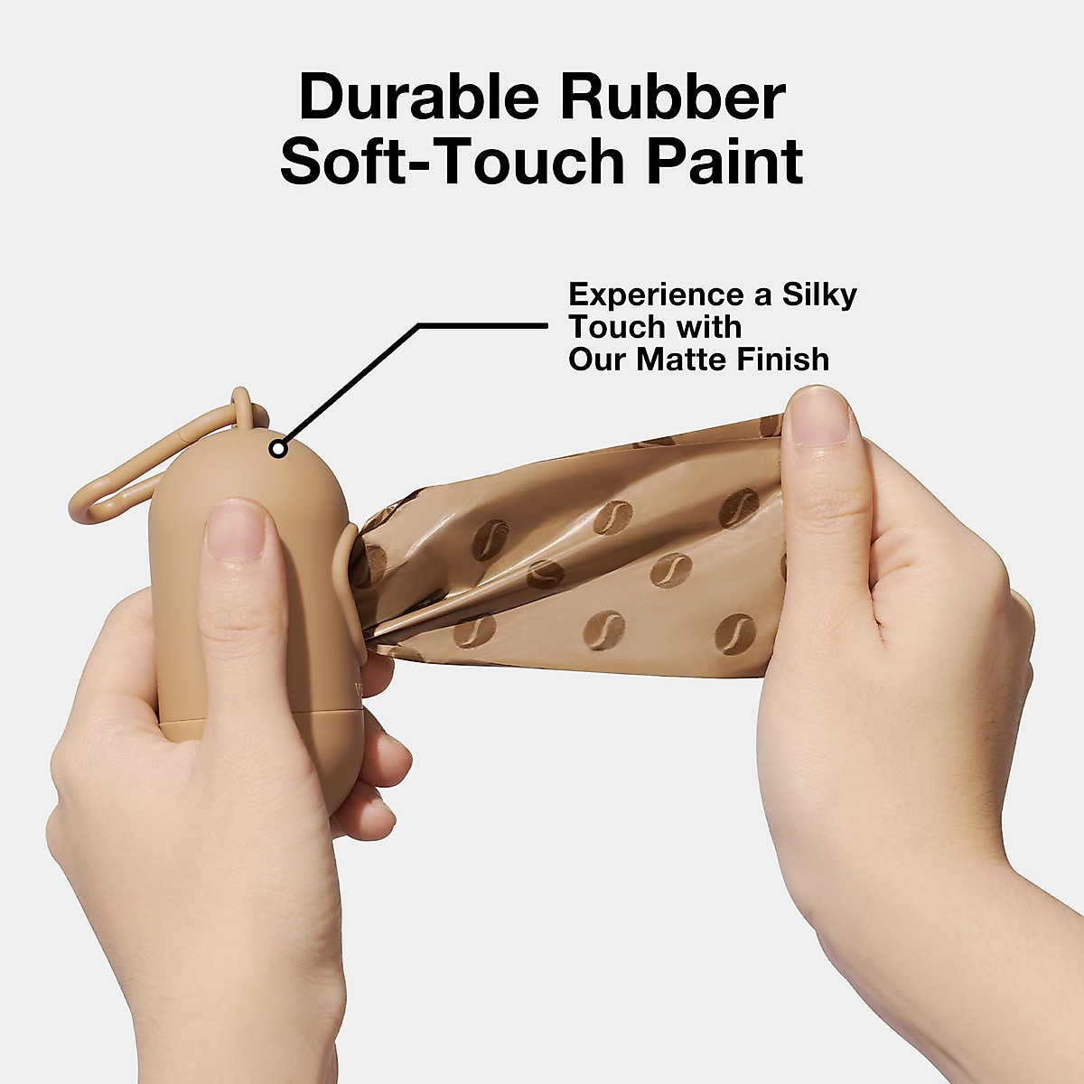 VETRESKA Dog Waste Bag Dispenser with Coffee Scent - Leak Proof, Extra Thick Pet Waste Bags - 1 Bag Holder, 105 Bags (7 Refill Rolls) for Dogs and Cats