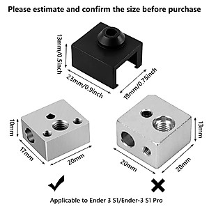 Creality Official Sprite Extruder Heater Silicone Sock, Heater Block Silicone Cover for Creality Ender 3 S1/Ender3 S1 Pro/CR10 Smart Pro 3D Printer (5 PCS)