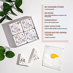 Kurkett Shower Steamers – Heavenly Shower Bombs Aromatherapy – Pack of 8 in 4 fragrances - Lemongrass, Lavender, Rose, Eucalyptus and Mint Shower Steamers