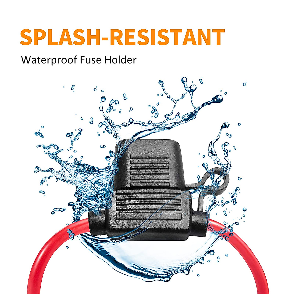 Tiooka Inline Fuse Holder 12 AWG 10 Pack Automotive Replacement Fuse Holder with 30A ATC/ATO Blade Fuse