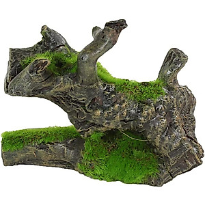 Penn-Plax Aqua-Flora Aquarium Living Resin Decorations with Embedded Glosso Plant Seeds: Naturally Inspired Bogwood 3-Piece Bundle – Safe and Healthy for Freshwater Fish