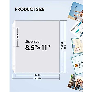 KTRIO Heavyweight Sheet Protectors 8.5 x 11 inch, 3 Mil Clear Page Protectors for 3 Ring Binder, Plastic Sleeves for Binders, Top Loading Paper Protector Letter Size, 30 Pack