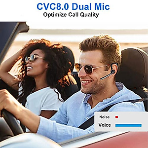 Conambo Bluetooth Headset 5.1, aptX HD 16 Hrs Talktime Bluetooth Earpiece with Microphone Noise Cancelling Wireless Headphones for Cell Phones Business Trucker Office