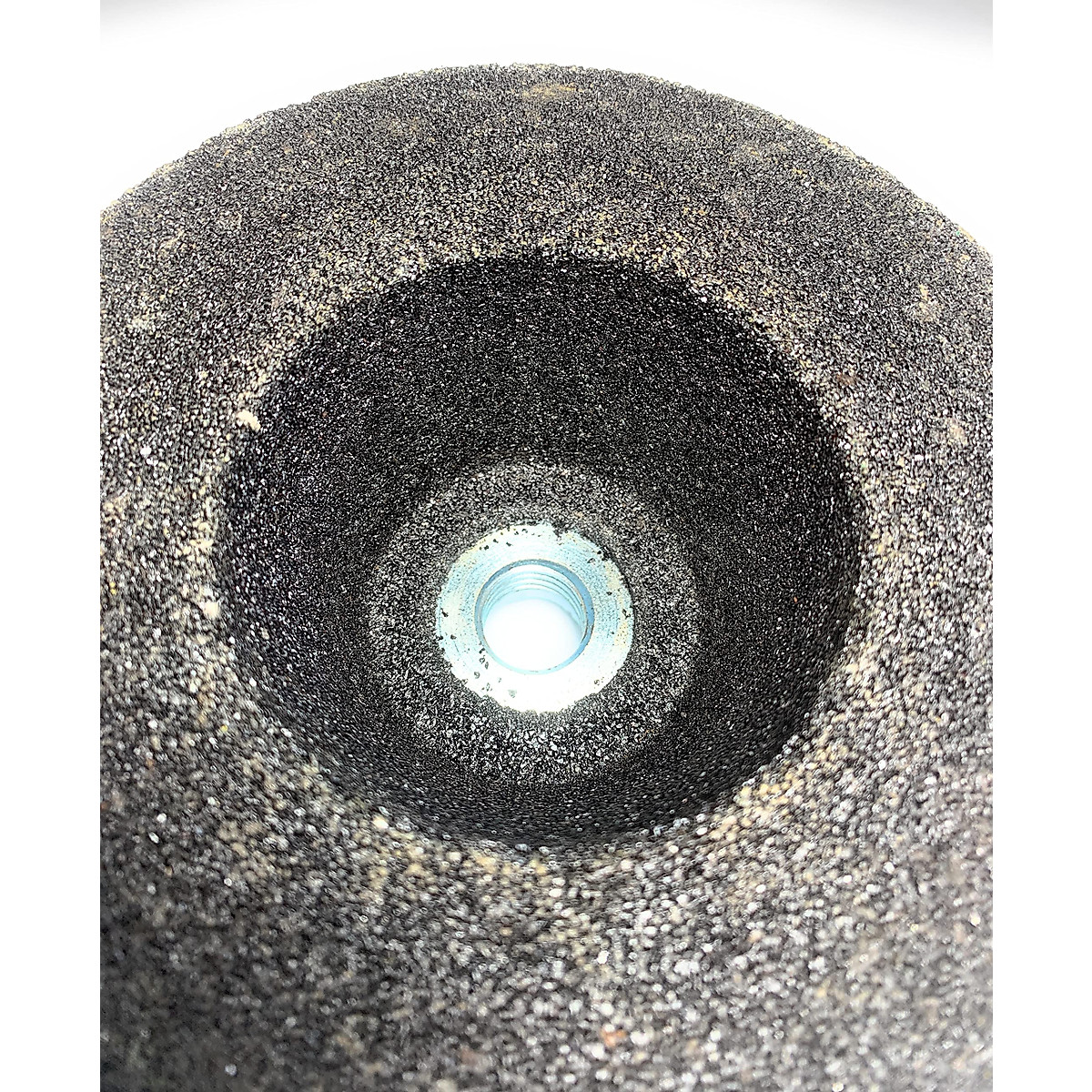 Flaring Cup Grinding Stone with Arbor Thread for Grinding Granite 5X2X5/8-11 (1 Pack) (Black SiC, 36 grit)