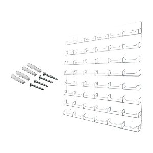 Wall Business Card Holder with Hanging Hardware for 3.5" x 2" Contact or Appointment Cards Trade Show Expos Real Estate Retail Stores 48 Pocket Clear Acrylic One Piece by Marketing