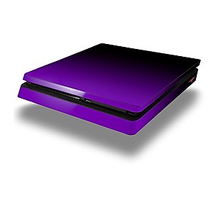 Vinyl Decal Skin Wrap Compatible with Sony PlayStation 4 Slim Console Smooth Fades Purple Black (PS4 NOT Included)