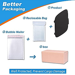 Front Bumper Tow Hook Cover Towing Eye Cap Fit for BMW E92 Coupe E93 Convertible 3-Series 328i 335i 2007 2008 2009 2010 51117187956 (White, Right Passenger Side)