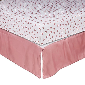 Pink Crib Sets for Baby Girls, Swan Crib Bedding Set by Sweet Baba, 5 PC Nursery Crib Set Includes Quilt/Fitted Sheet/Crib Skirt/Diaper Stacker/Blanket(Flower Theme)