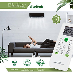 Universal AC Remote Control - 6000 in 1 LCD A/C Conditioning Controller for Multiple Brands Including Mitsubishi, Toshiba, Hitachi, Fujitsu, Daewoo, LG, Samsung, Electrolux, Sanyo, and AUX