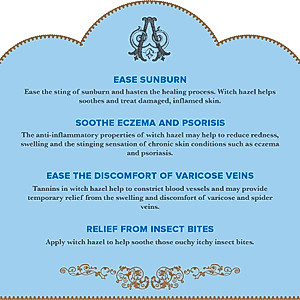 St Clare Alcohol Free Witch Hazel Facial Toner - Organic Witch Hazel Toner with Aloe Vera for Face and Skin - Witch Hazel Alcohol Free and Fragrance Free, Unscented Toner Witch Hazel, 16 Ounce