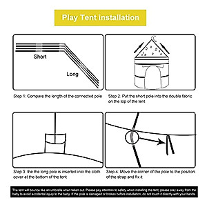 Kids Play Tent 3 Pieces, Pop Up Play Tents with Crawl Tunnel & Ball Pit with Basketball for Kids, Boys, Girls, Babies and Toddlers, Indoor/Outdoor Playhouse, Best Gift for 18 Months-8 Year Old, Pink