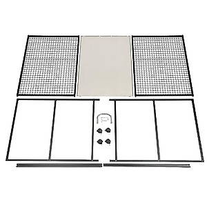 KarweuSu 3-Tier Shelf Food Preparation BBQ, Outdoor Cook Adjustable Station Table with Wheels, Heightened Bottom Grill Serving Cart Movable Trolley Storage (with Handle)