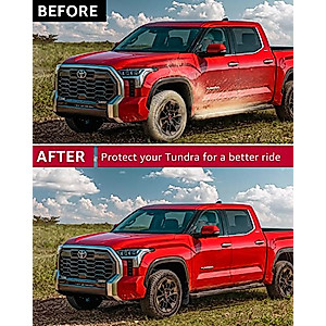 RefitEco Mud Flaps for 2022 2023 Toyota Tundra Accessories All Weather Guard Mud Guards Splash Front & Rear 4pcs Set