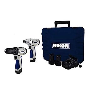 Rikon 12V Li Drill/Impact Driver Combo Pack W/2 Batteries Kit