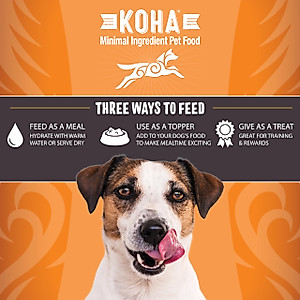 KOHA Raw Life Freeze-Dried Raw Bites Chicken for Dogs, High Protein Meal, Topper, and Treat for Picky Eaters, 14oz Bag