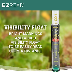 Headwind Consumer Products EZRead - Jumbo EZRead Rain Gauge with Float 820-0002 - Easy to Read, Waterproof,for Outdoor Use, 26 Inches Tall