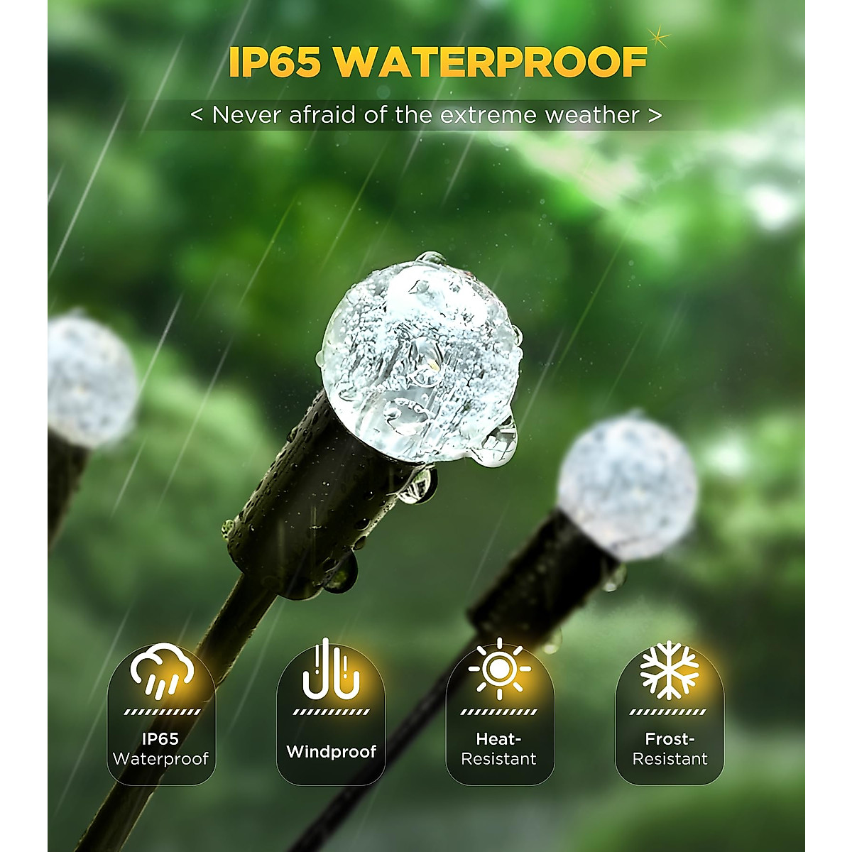 URAGO Solar Lights for Outside, New Upgraded with 32 LED Crystal Bubble Bulbs, Solar Garden Lights Outdoor Waterproof, Firefly Lights Outdoor Yard Patio Pathway Christmas Decorations