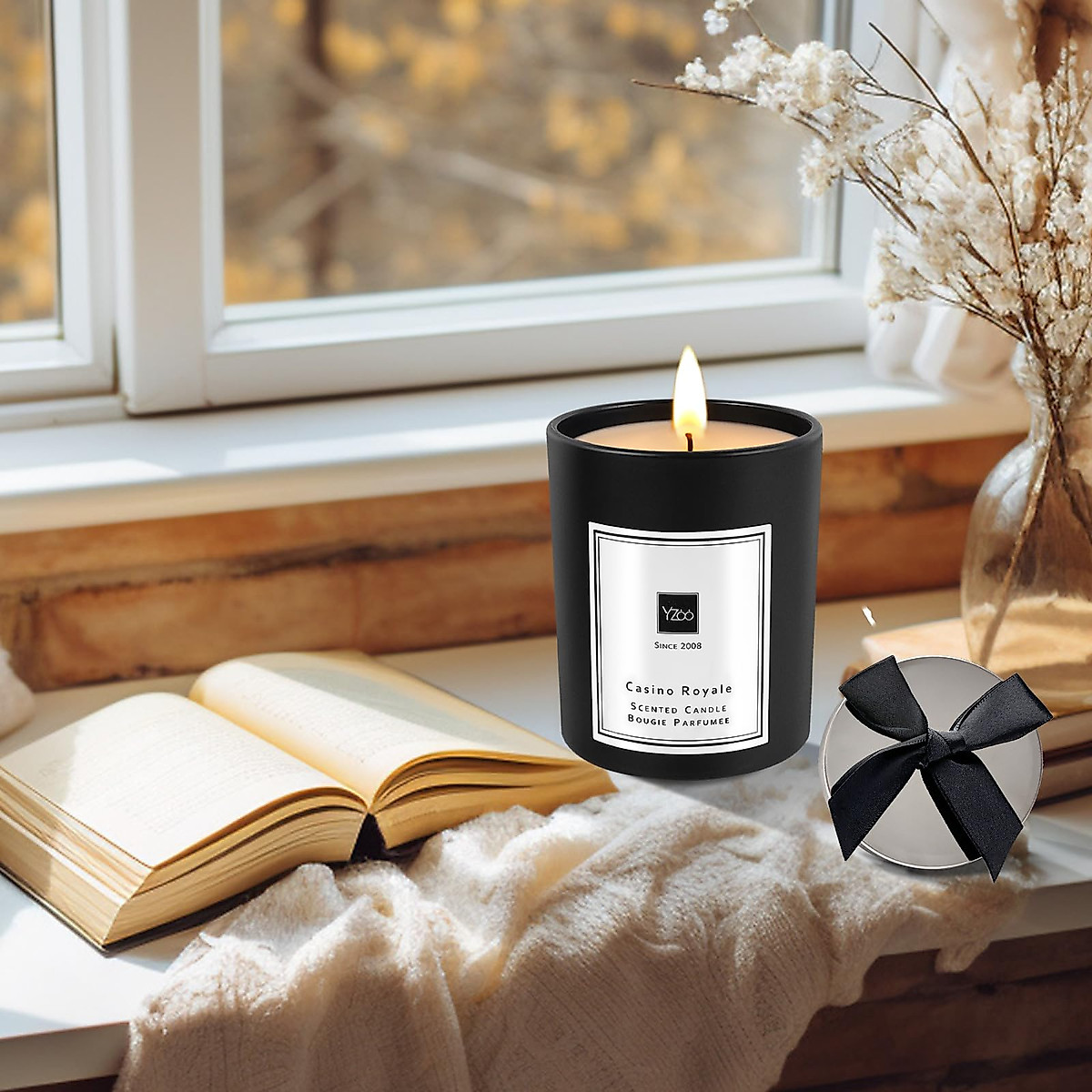 Candles for Men Scented Candles,Luxury Scented Candles Set for Home Him,Mens Candles Gifts for Men Scented Candle Black Candle,Natural Soy Wax Candles 68 Hours Long Burn 9 oz Candle Gift for Women Men