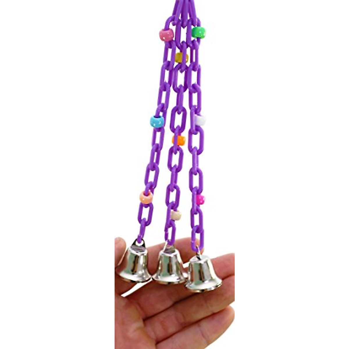 Bonka Bird Toys 1166 Trio Bell Bird Toy Parrot Cage Toys Cages Budgie Parakeet Parrotlet Lovebird. Quality Product Hand Made in The USA