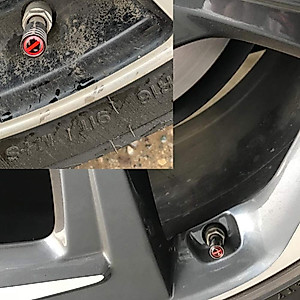 AOOOOP for Deadpool Car Tire Valve Caps - Gun Black Wheel Tire Air Stem Dust Cover Brass Auto Exterior Accessory Fits Cars/Trucks/Bikes/Motorcycles/Bicycles/Boats (4PCS Black)