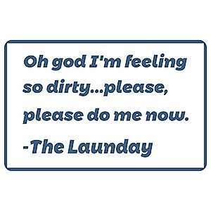 Im Feeling Dirty 12" x 8" Funny Laundry Tin Sign Laundry Room Farmhouse Home Decor
