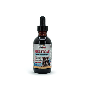 Multivitamin Cats Dietary Suplement by Interfarma | Heart, Digestion, Skin, Coat, & Joint Support Supplement for Cats | with Vitamins, Minerals, Aminoacids, Biotin, & Folic Acid | MULTICAT