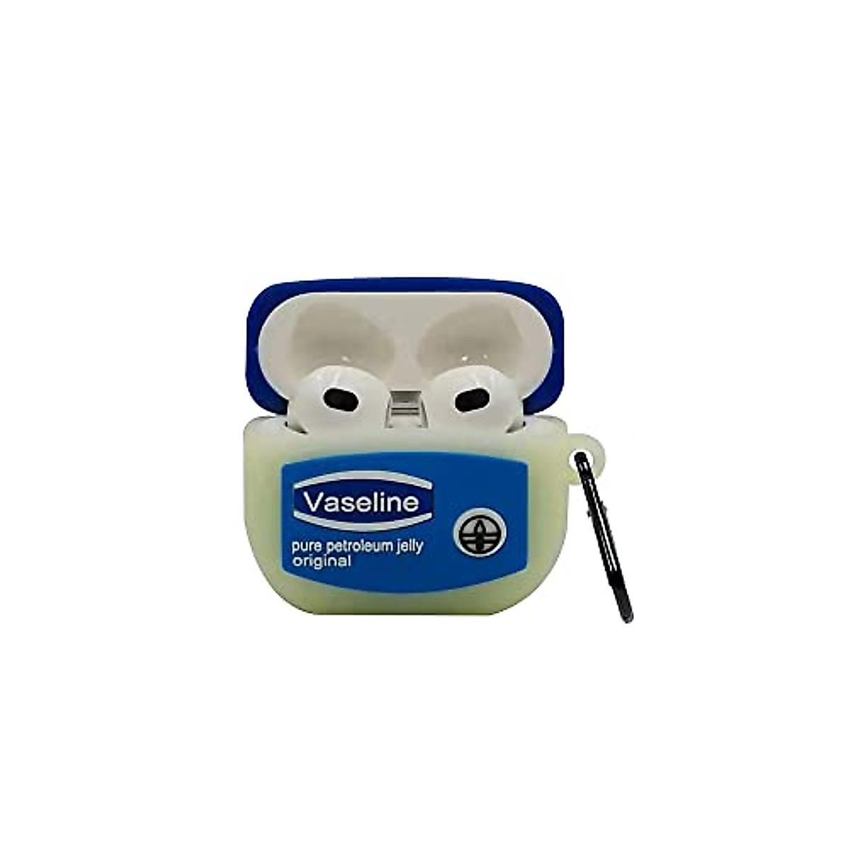 Compatible with Airpods 3 Case Cover, Soft Silicone Cute 3D Fashion Fun Character Design for Apple AirPods 3 (2021 Released) Charging Case (Vaselin)