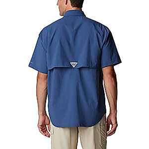 Columbia Men's Standard Bahama Ii Short Sleeve Shirt, Night Tide, Large