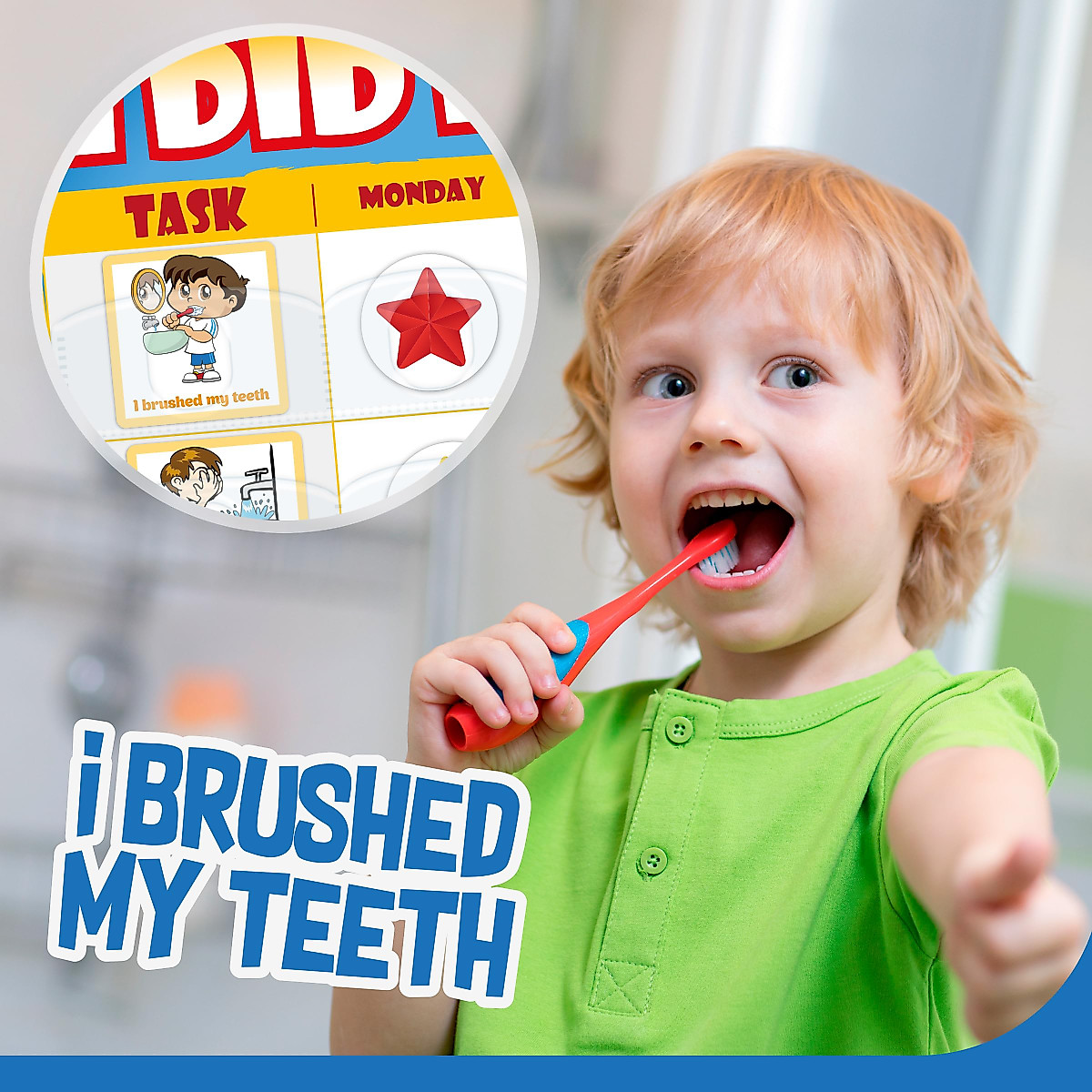 Kids Behavior Reward Chart - 63 Chores as Potty Train, & More. “Thick Magnetic” Responsibility Chart Board/Tasks-for Multiple Kids