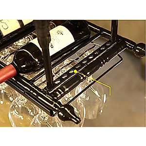 Stylish Simplicity Wine Rack Cup Holder Bar Counter Hanging Wine Glass Holder, PIBM, Bronze, 100 * 30cm