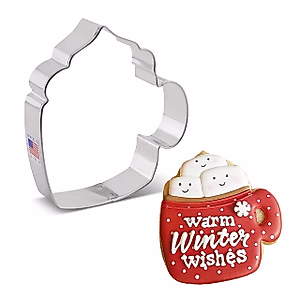 Coffee Mug Cookie Cutter, 4" Made in USA by Ann Clark